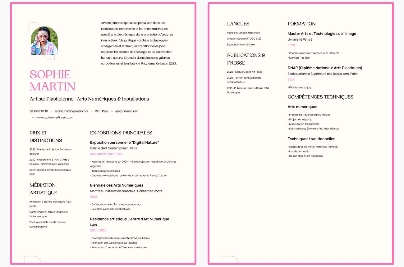 CV d’artiste : les outils pour une candidature créative