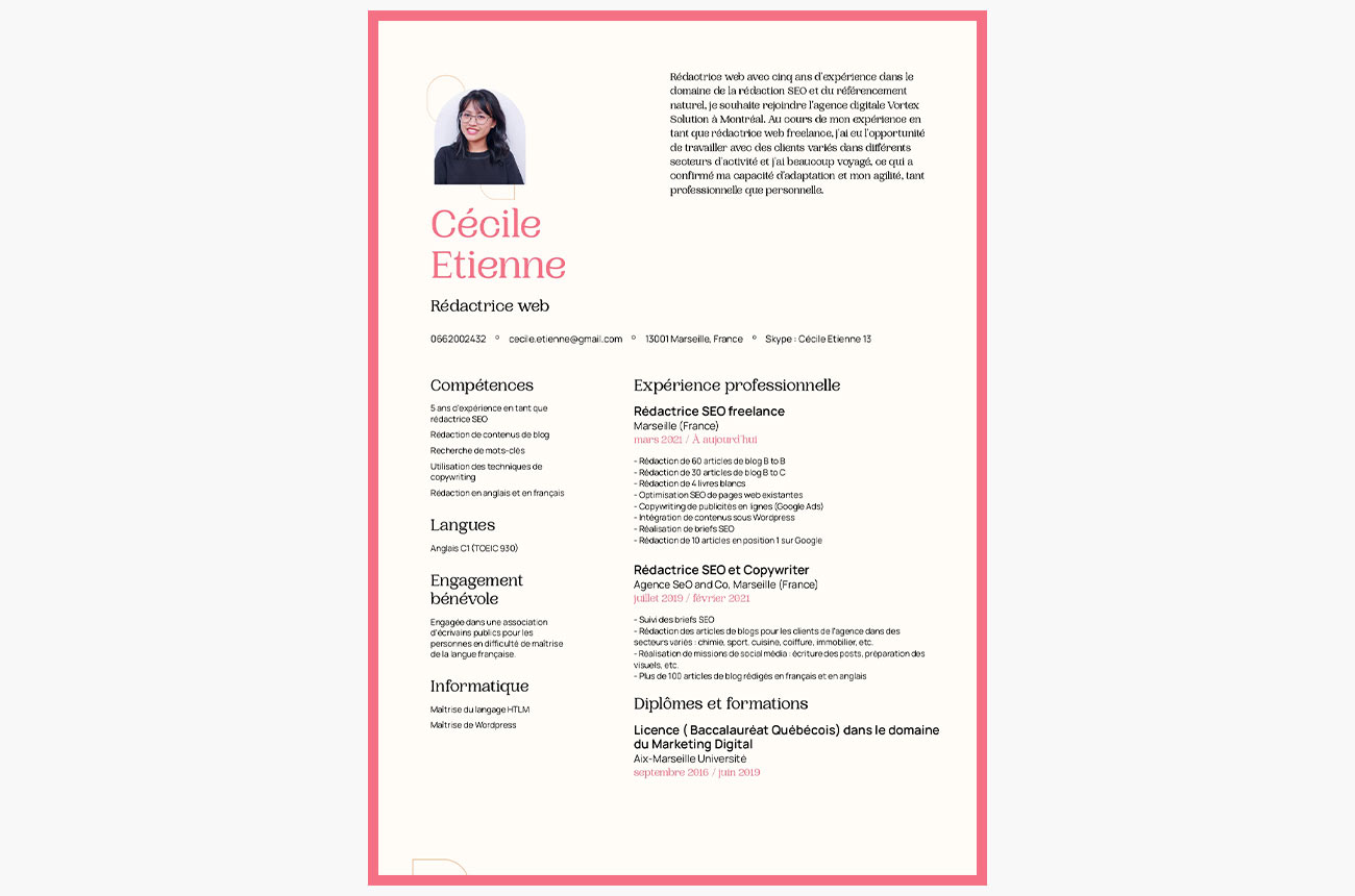 Exemple de CV canadien : le format pour candidater au Québec