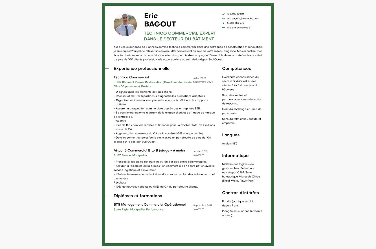 CV commercial : savoir valoriser ses compétences [+Exemple]