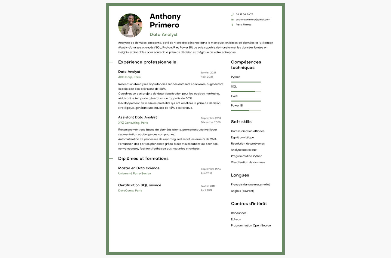 Guide du parfait CV pour les Data Analysts