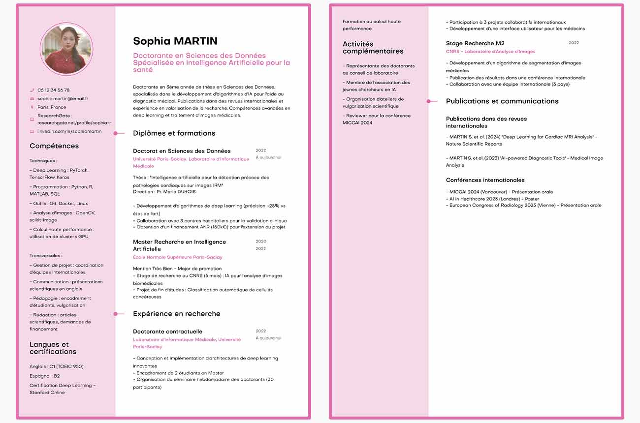 Créer un CV de doctorant pour le milieu académique ou l’entreprise