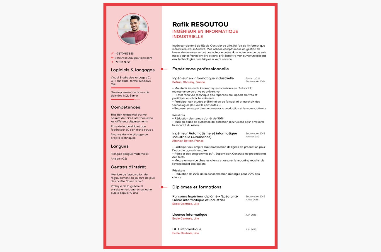 CV technicien/ingénieur informatique : Exemple pour le réussir
