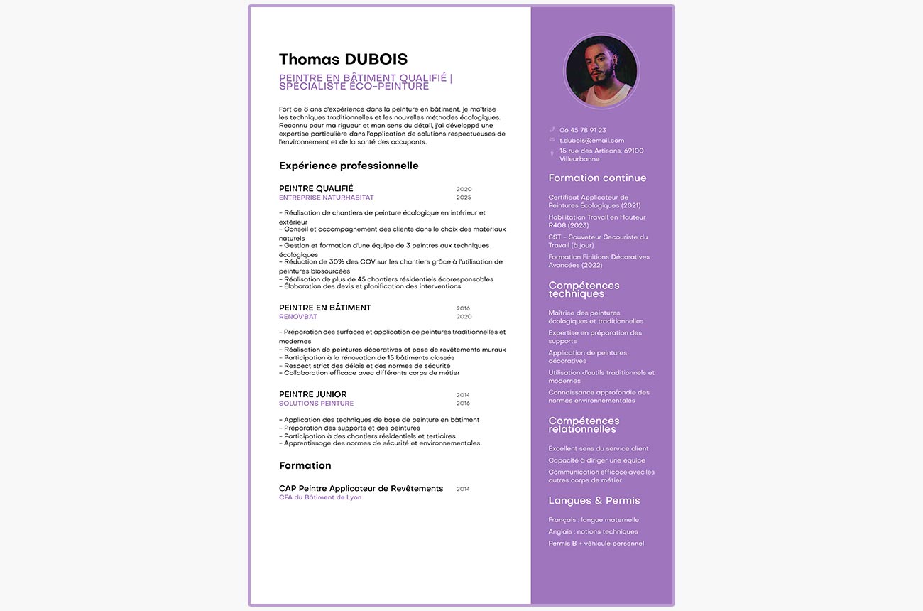 Créer un CV de peintre : les étapes essentielles