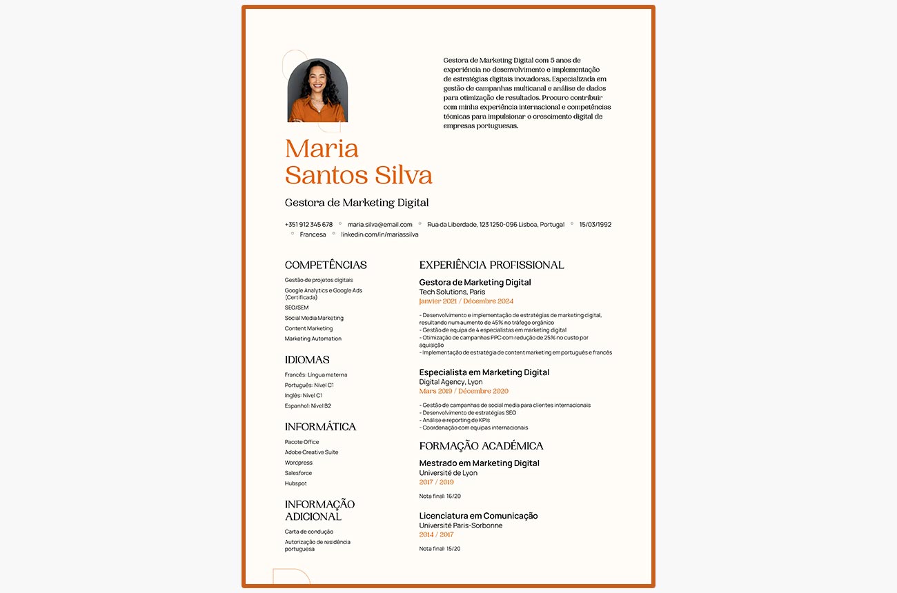 CV portugais : l’exemple pour postuler au Portugal