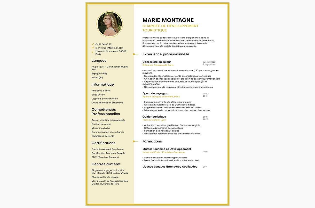 Créer un CV pour le tourisme : suivez le guide